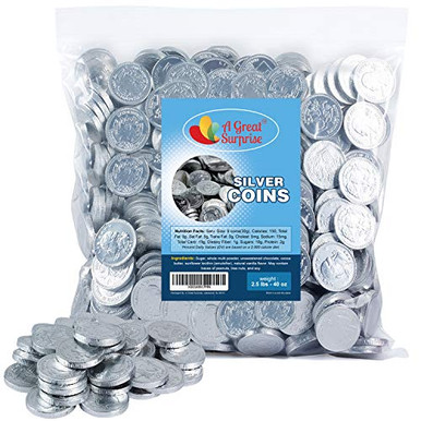 Chocolate Silver Coins - Chocolate Coins - Silver Candy - Milk ...