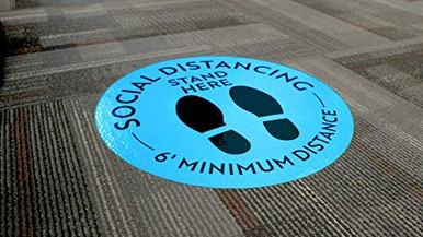 Social Distancing Floor Decals - Safety Floor Sign Marker - Maintain 6 ...