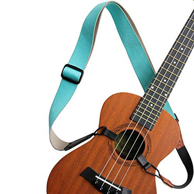 Ukulele Straps Shoulder No Drilling Woven Uke Strap with Leather End ...
