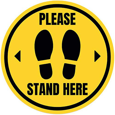 10 pcs 8 Social Distancing Signs Safety Floor Sign Marker 6 feet Apart ...