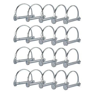 AuInn Pack of 20 Wire Lock Pins 1-4 Inch Shaft Locking Pin Heavy Duty ...