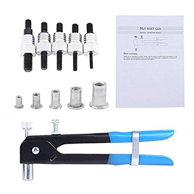 M3 M4 M5 M6 M8 Hand Rivet Tool Nut Setter Kit Threaded Insert and Rivet ...