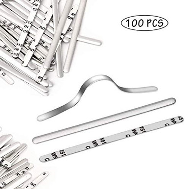 100PCS Nose Bridge for Mask 90mm Flexible Nose Wire Bendable Flat ...