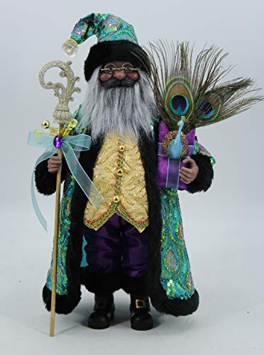 16 Inch Standing Stunning Sequin Ethnic African American Santa Claus ...