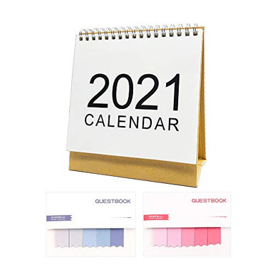 2021 Desk Stand Up Calendar Monthly Scheduler Table Planner Wirebound ...