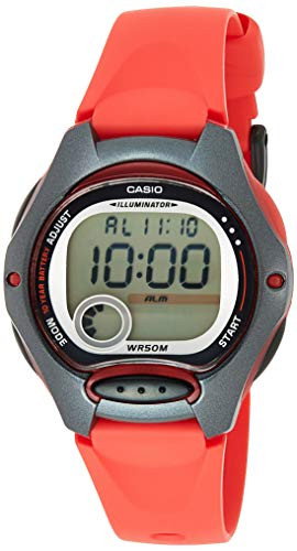 Casio Womens LW-200-4AVEF Casio Collection Digital Quartz Red Resin ...