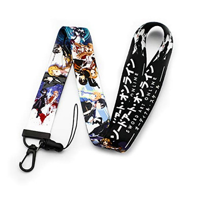 Sword Art Online Anime Lanyard Keychain ID Badge Holder Kirito and ...