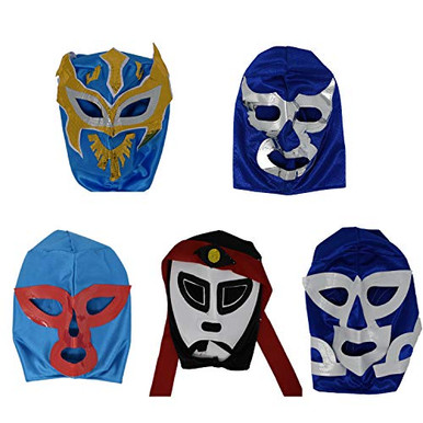Pack of 5 Kid Mexican Wrestling Masks Lucha Libre Themed Party -Made in ...
