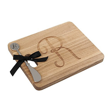 ANDREW FAMILY Monogram Fraxinus Mandshurica Solid Wood Cheese Board ...