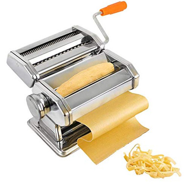 Pasta Maker Stainless Steel Pasta Machine with 6 Thickness Settings ...