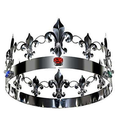 BROSWJUN King Crowns Birthday Men Crown Costume Prom King Crowns ...
