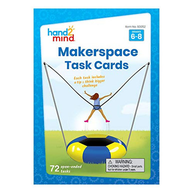 hand2mind Makerspace Task Cards Set STEM Challenges for Kids Grade 6-8 ...