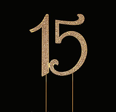 Number 15 for 15th Birthday Cake Topper 15th Anniversary Cake Topper ...
