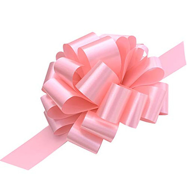 Large Rose Petal Pink Ribbon Pull Bows - 9 Wide Set of 6 Breast Cancer ...