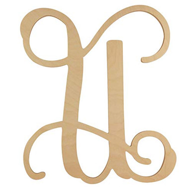48 Hour Monogram Choose Your Letter and Size - Single Vine Unfinished ...