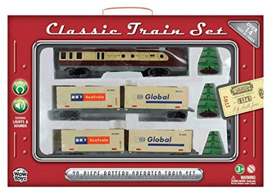 WowToyz Classic Train Set - Diesel Engine with Cargo Containers ...