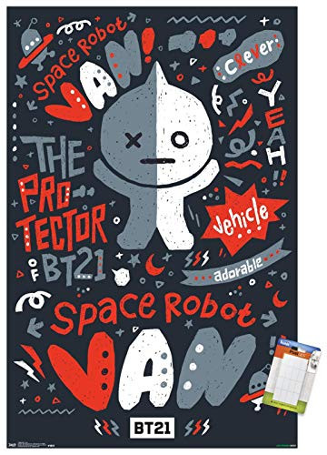 Trends International BT21-Van Wall Poster 22-375 x 34 Poster and Mount ...