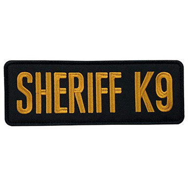 uuKen Large Embroidery Gold Yellow Sheriff K9 Unit Department Patch 8 ...