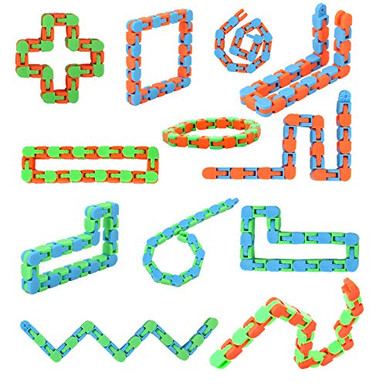 SCIONE Wacky Tracks Snap and Click Fidget Toys for Sensory Kids - Snake ...