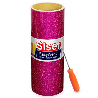 Siser Glitter Hot Pink Heat Transfer Craft Vinyl Roll Including ...