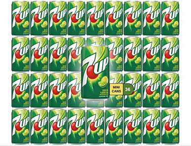 7Up Lemon Lime Mini Soda Cans 7-5 oz Soft Drinks Bulk Snacks Pack Small ...