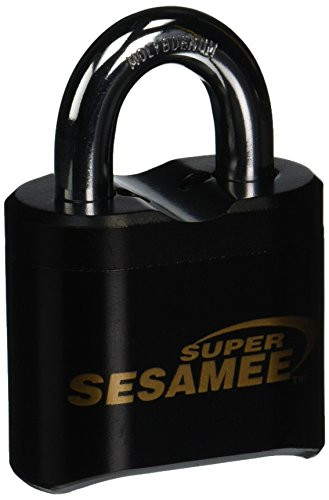 Sesamee K646 4 Dial Bottom Resettable Combination Brass Padlock with 1 ...