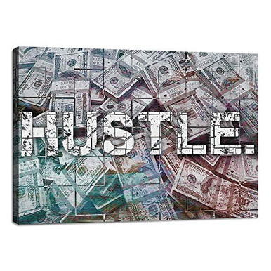 Motivational Hustle Wall Art Inspirational Entrepreneur Quotes Office ...