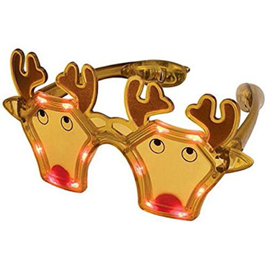The Electric Mammoth LED Light Up Flashing Christmas Glasses -Reindeer ...