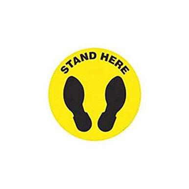 Floor Sign Stand HERE w-Footprints 12x12 - Warehousesoverstock