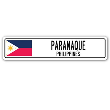 Paranaque Philippines Street Sign Filipino Flag City Country Road Wall ...