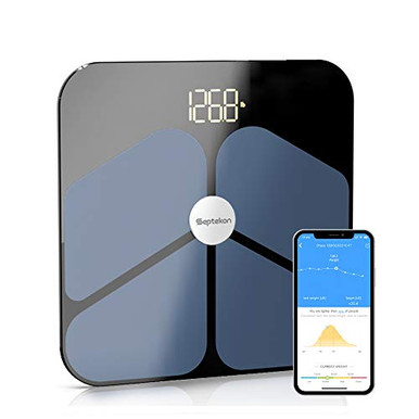 Septekon Smart Body Fat Scale - Bluetooth Weight Scale with ITO Coating ...