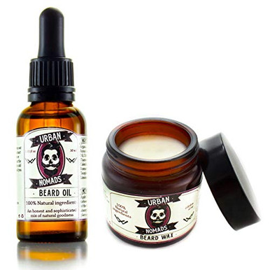 Urban Nomads Best Beard Wax and Beard Oil Value Pack Smooth Shea Butter ...