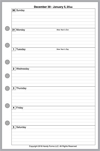 2021 Weekly Planner for 7 Ring Binders by Franklin Covey Day-Timer ...