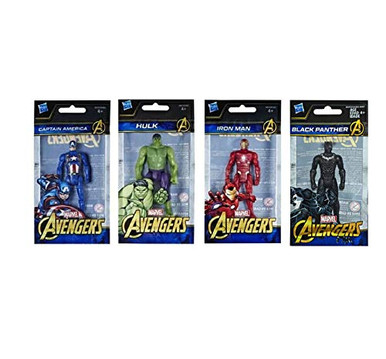 Marvel Avengers 4 Action Figures Set Black Panther Hulk Captain America ...