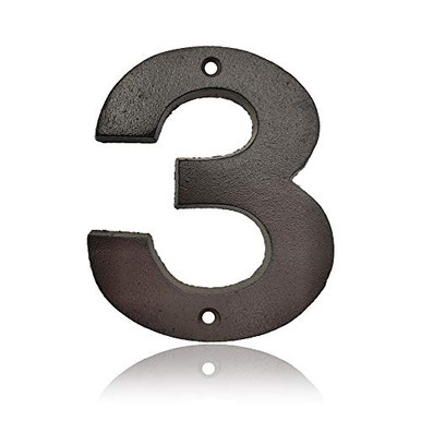 Cast Iron House Numbers-4-9 Inch High Home Address Numbers-Mailbox ...