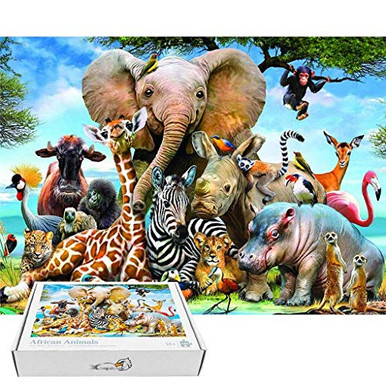 Difficult Animal Puzzles for Adults 1000 Piece African Wildlife Jigsaw ...