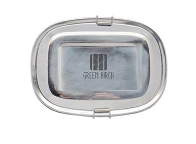 Stainless Steel Lunch Box- Sustainable- Green Birch Large Split Level ...