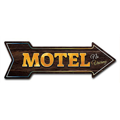 SignMission Decal Art Motel No Vacany Decal Indoor-Outdoor Decor 24 ...