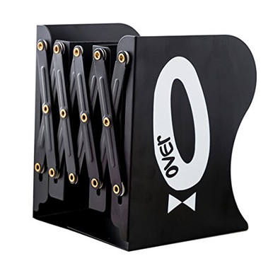 Adjustable Metal Bookends Alphabet Pattern Metal Heavy Duty Bookend ...