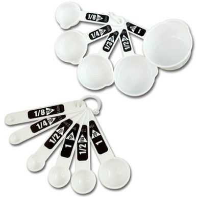 EZ Large Print Measuring Cup and Spoon 11-pc Set - Warehousesoverstock
