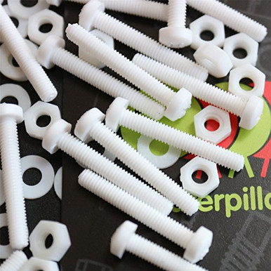 20 x White Philips Pan Head Screws Polypropylene (PP) Plastic Nuts and ...