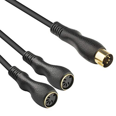 EBXYA MIDI Y Splitter Cable - 5 Pins Din MIDI Male to Dual 5 Pin Din ...
