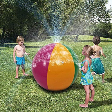 XIDAJIE Inflatable Water Sprinkler Ball Splash Play Toy Colorful Water ...