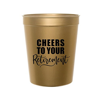 White Rabbits Design Gold Cheers to Your Retirement Cups, Retirement ...