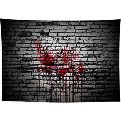 Allenjoy 10x8ft Bloody Brick Wall Backdrop for Halloween Portrait ...