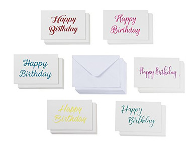 Birthday Cards Box Set - 36 Pack Happy Birthday Cards, 6 Colorful ...