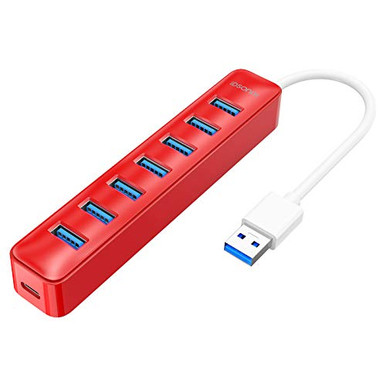iDsonix USB 3-0 Hub 7-Port 5V - 3A Powered USB Hub 5Gbps HighSpeed Data ...