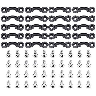 Awpeye 20PCS Kayak Eyelets Kaya Rivets and Nylon Bungee Deck Loops Tie ...