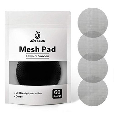 JOYSEUS 60Pcs Mesh Pads for Pots 2 Inch Round Drainage Mesh Hole Screen ...