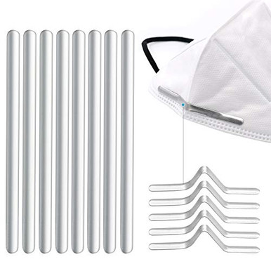 Fushing 100 Pack Nose Bridge Strips for Mask 90MM Adjustable Metal Flat ...